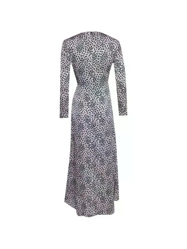 Maje Leopard-pattern Cut-out Midi Dress