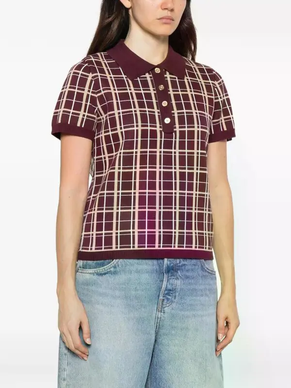 Gant Check-knit Polo Shirt