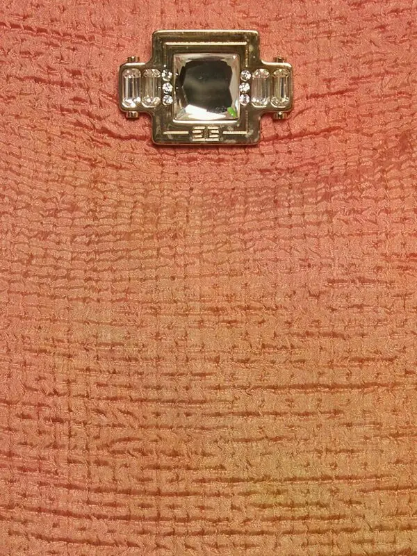 Elisabetta Franchi Seersucker Peplum Blouse