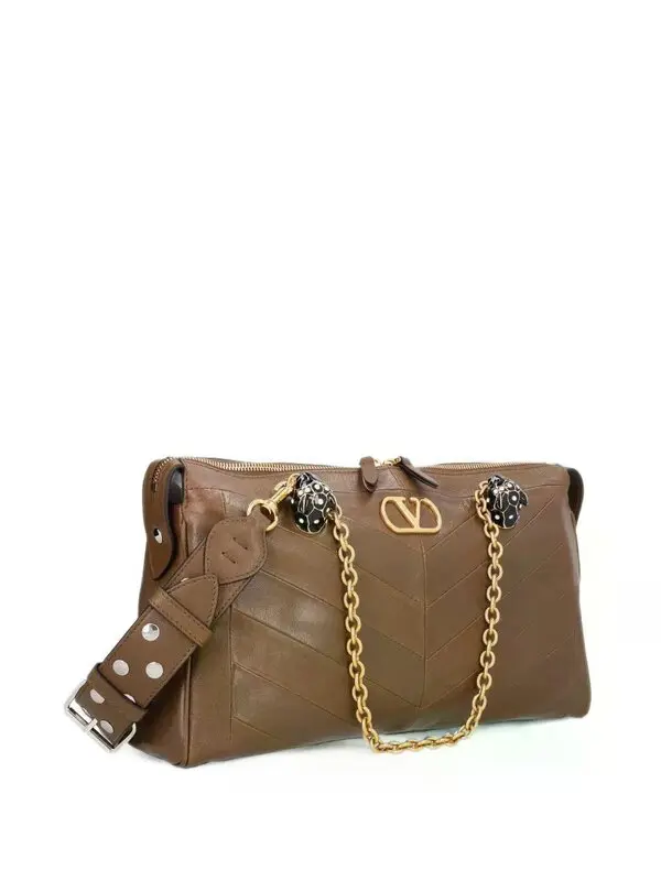 Valentino Garavani Panthea Shoulder Bag In Nappa Leather With Chevron Pattern
