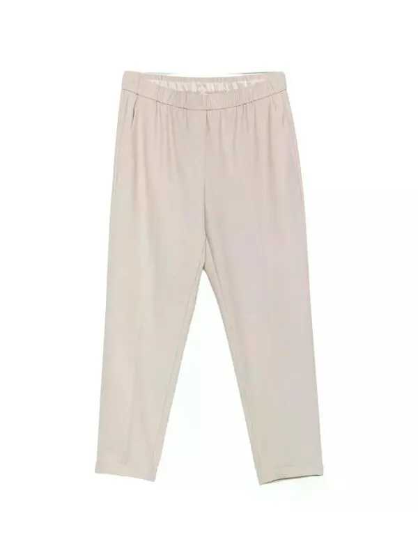 Antonelli Firenze Rosalba Elasticated-waist Turned-up Trousers - Neutrals
