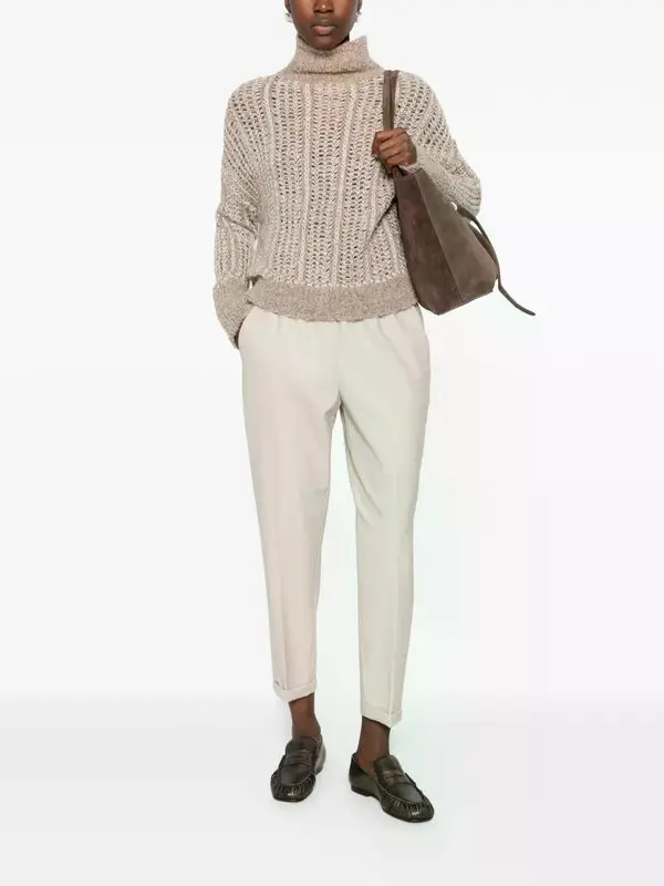 Antonelli Firenze Rosalba Elasticated-waist Turned-up Trousers