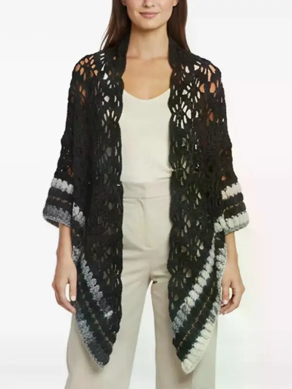 Missoni Lydia Crochet Poncho - Black