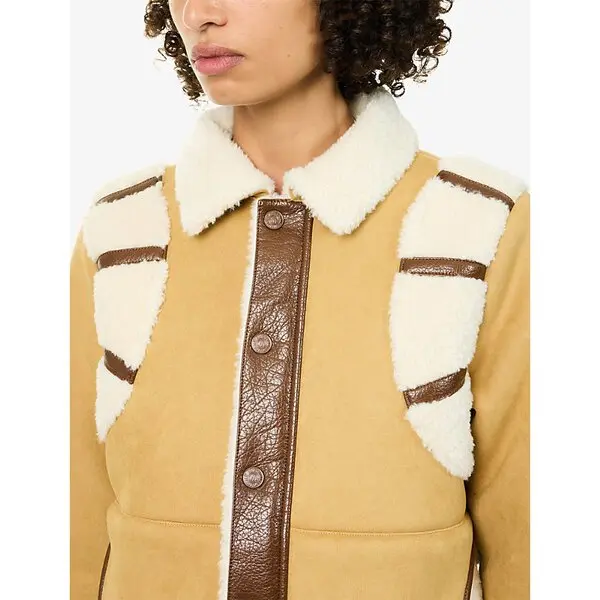 MOTHER The Tripper Faux-shearling Trim Puffer Jacket