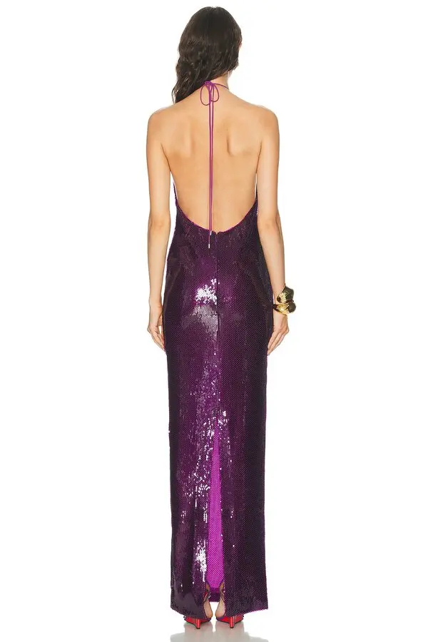 Retrofete Gardenia Sequin Dress In Purple