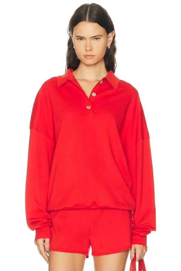 NORBA Julia Polo Sweatshirt - Red