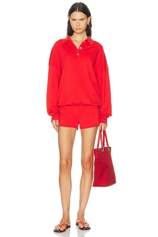 NORBA Julia Polo Sweatshirt - Red