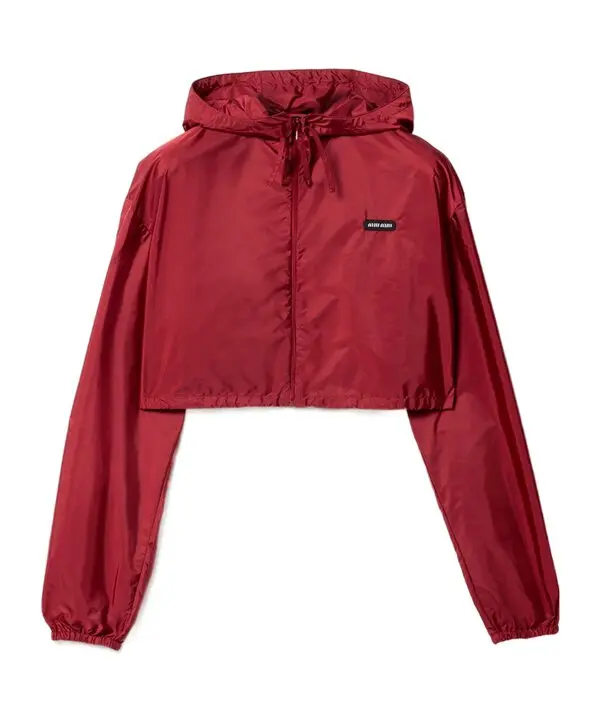 Miu Miu Coupe-vent En Tissu Technique - Ruby Red