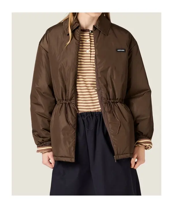 Miu Miu Padded Technical Fabric Blouson Jacket