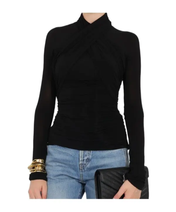 Saint Laurent Semi-sheer Roll-neck T-shirt