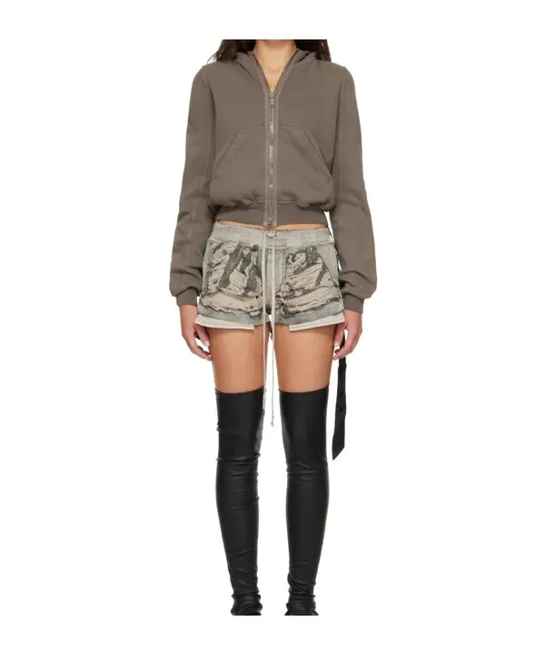 Rick Owens Long-sleeved Zip-up Hoodie - Multicolor