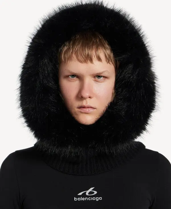 Balenciaga Ribbed Knit Hood