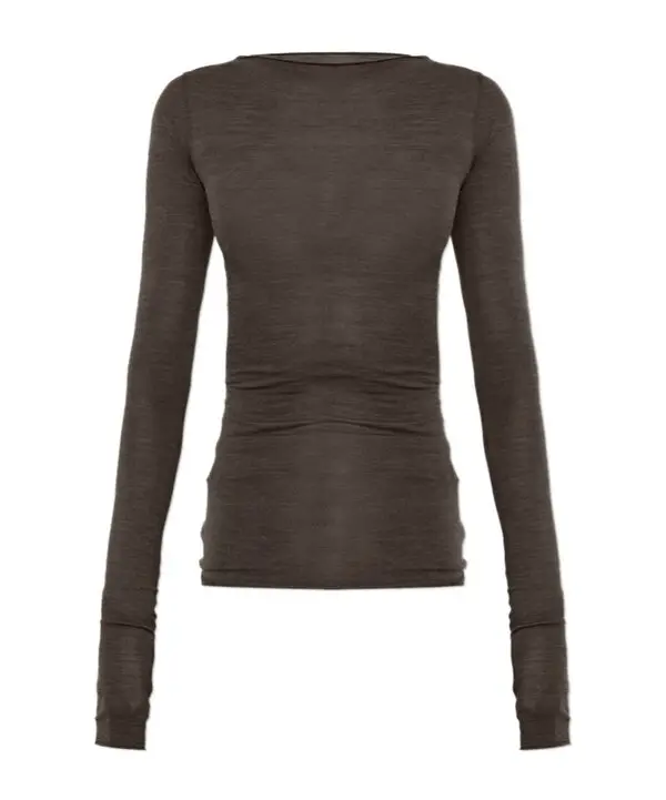 Rick Owens Fitted Long Sleeve Top - No