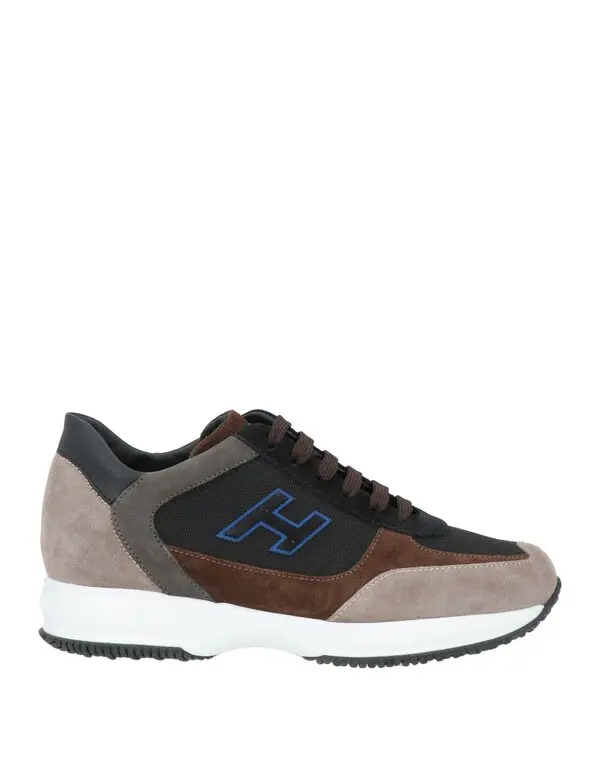 Hogan Sneakers Taupe Size Leather, Textile Fibers