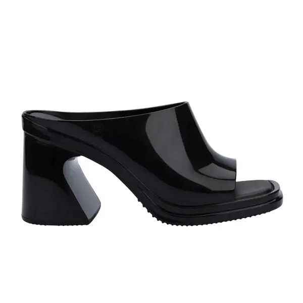 Melissa Nora Mule In Transparent - Black