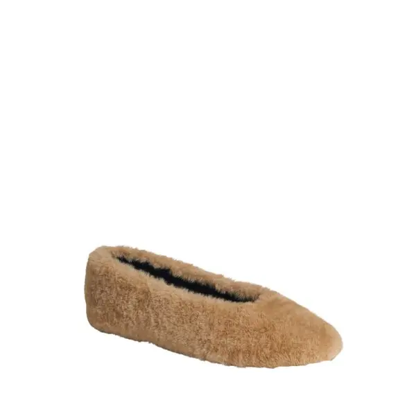 SELENA SELENA Neutrals The Cuddler Ballet In Tan Faux Fur