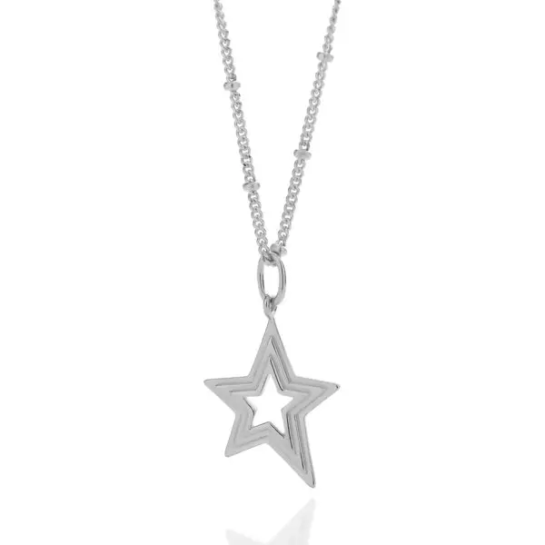NELLOU JEWELLERY Stellar Starburst Necklace Sterling - Silver