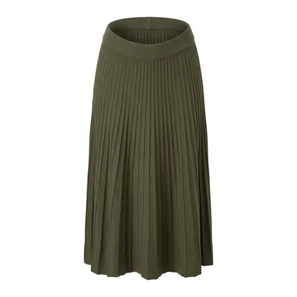 AT LAST... Maplewood Knitted Skirt In Olive