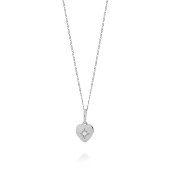 NELLOU JEWELLERY Wish Heart Necklace Sterling - Silver