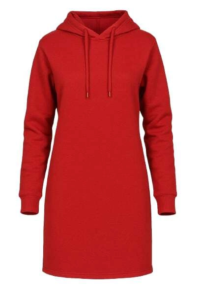CONQUISTA Cotton-blend Hoodie Dress - Red