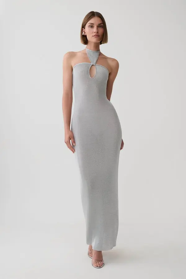 Meshki Lane Lurex Knit Maxi Dress