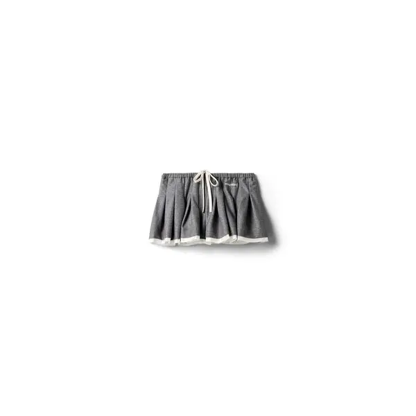 Miu Miu Pleated Flannel Skirt - Grey