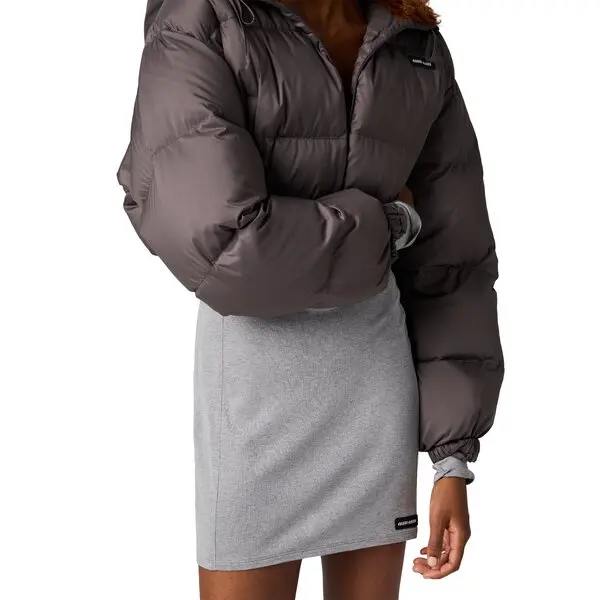 Miu Miu Technical Pongé And Mohair Down Jacket