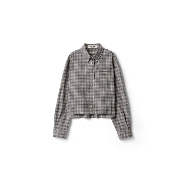 Miu Miu Flannel Shirt - Grey