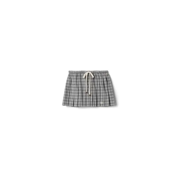 Miu Miu Flannel Skirt - Grey