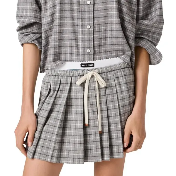 Miu Miu Flannel Skirt