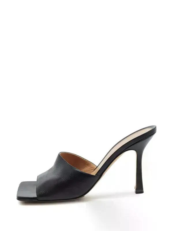 Bottega Veneta Stretch Square-toe Sandals - Black