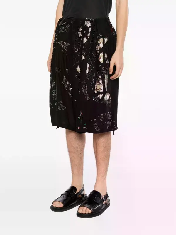 Yohji Yamamoto Printed Single-welt Shorts