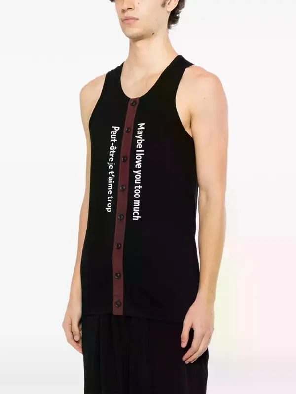 Yohji Yamamoto Button-up Tank Top