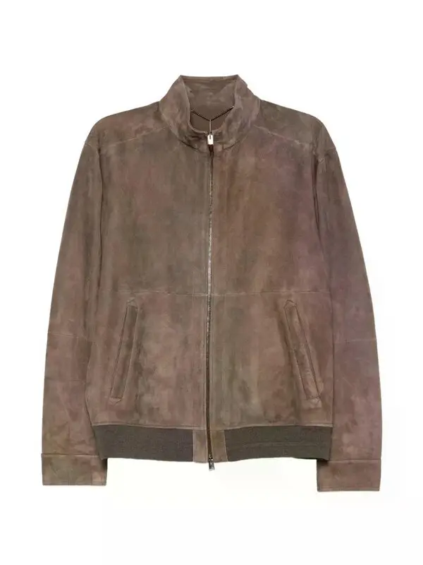 Canali Suede Panelled Jacket