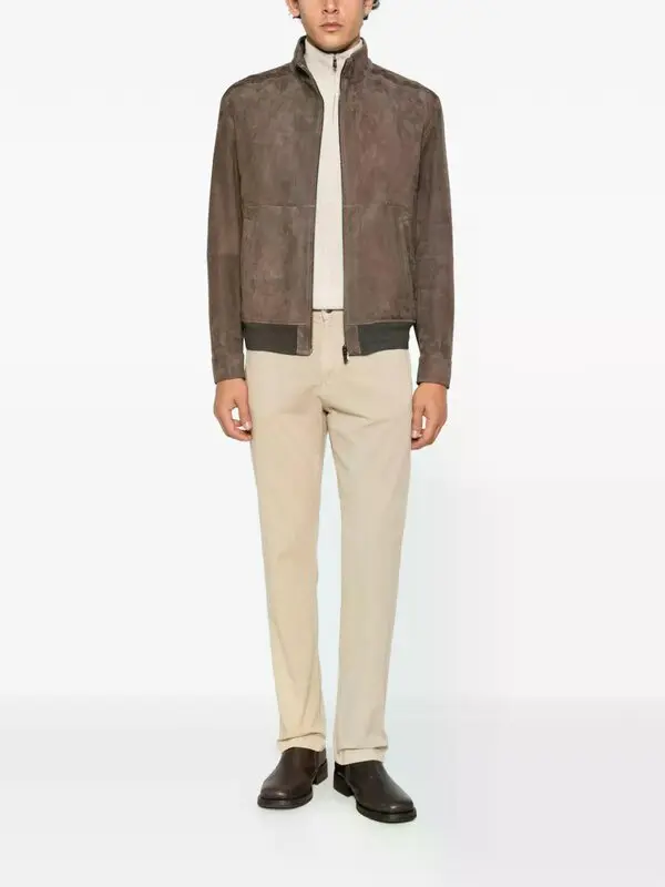 Canali Suede Panelled Jacket