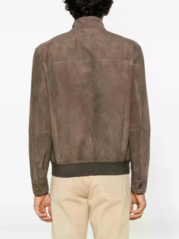 Canali Suede Panelled Jacket