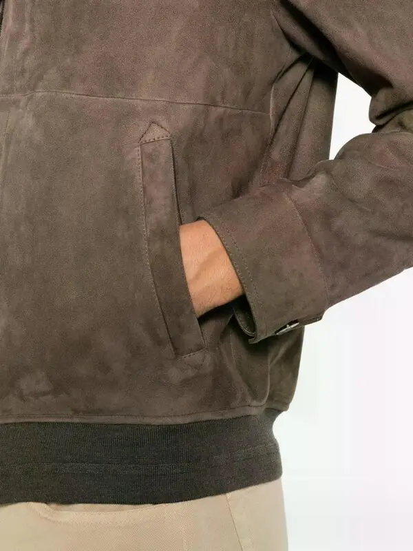 Canali Suede Panelled Jacket