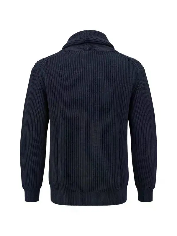 FRANZESE COLLECTION Steve Mcqueen Ribbed Cardigan - Blue
