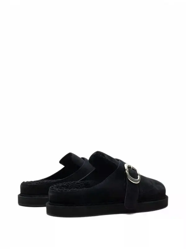 Chrome Hearts Buckle-fastening Suede Clogs
