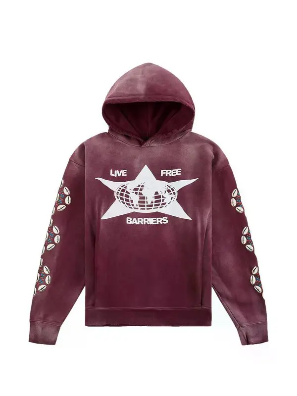 BARRIERS Cowrie Shell Hoodie - Red