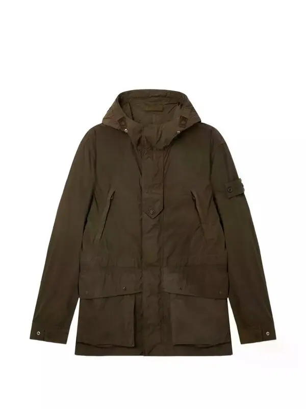 Stone Island Q100024 Nylon Smerigliato_s.i. Ghost Coat - Green