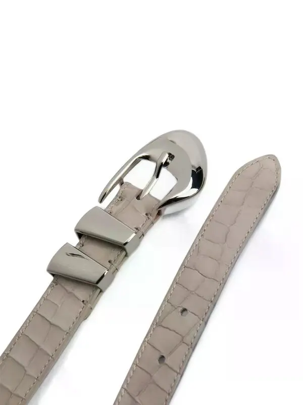 By Far Moore Crocodile-embossed Belt