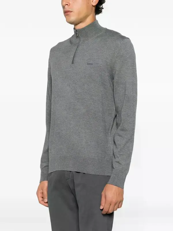 BOSS Quarter-zip Knitted Sweater