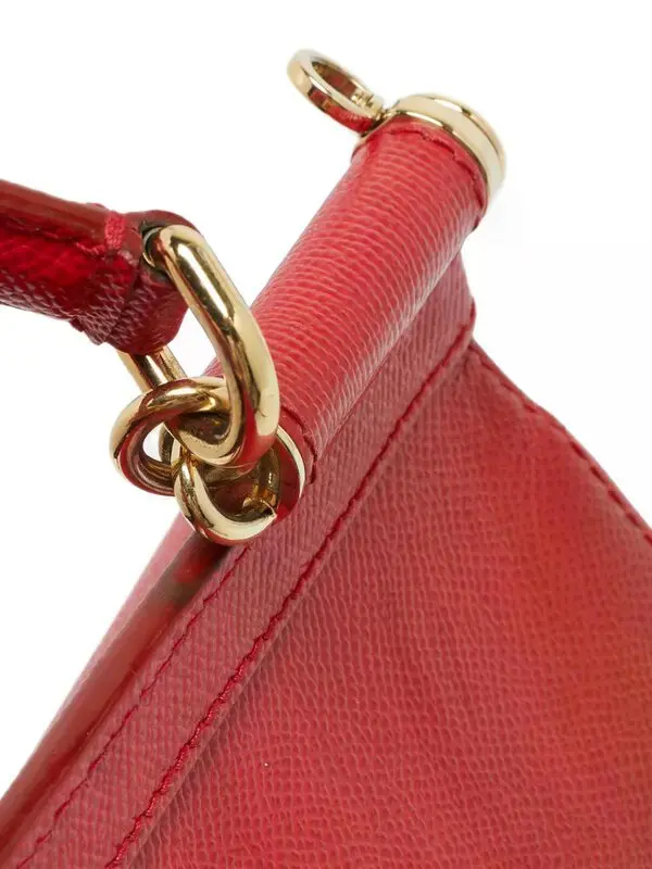 Dolce & Gabbana Sicily Leather Satchel Bag - Red