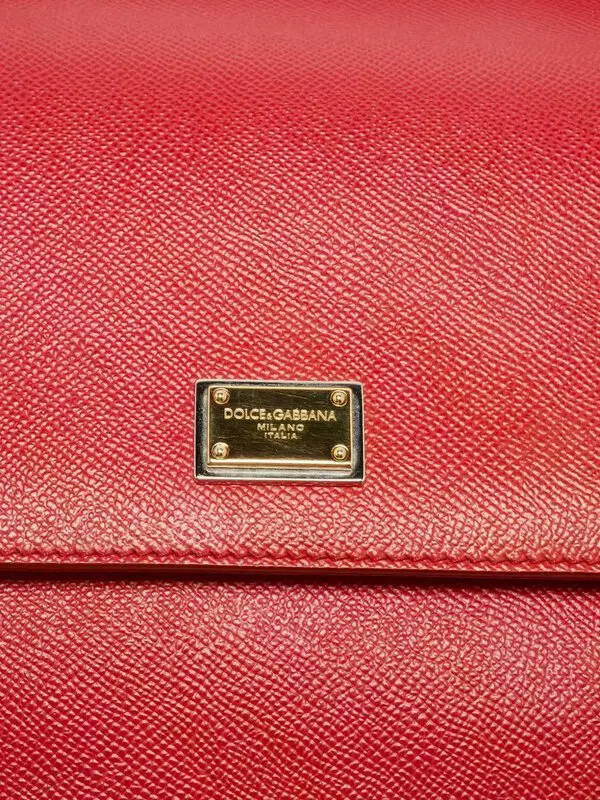 Dolce & Gabbana Sicily Leather Satchel Bag