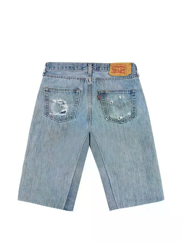 BARRIERS Cowrie Shell Denim Shorts