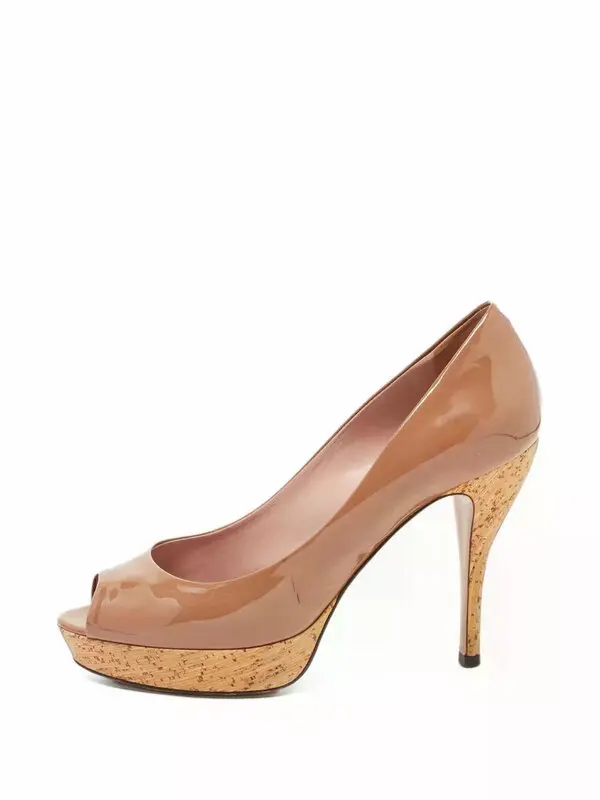 Gucci Leather Heeled Pumps - Brown