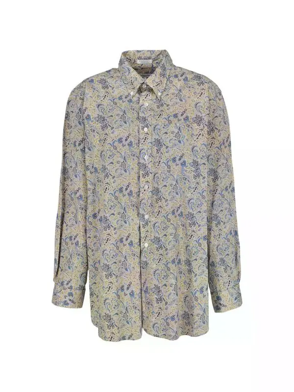 Vintage Paisley-print Button-down Shirt