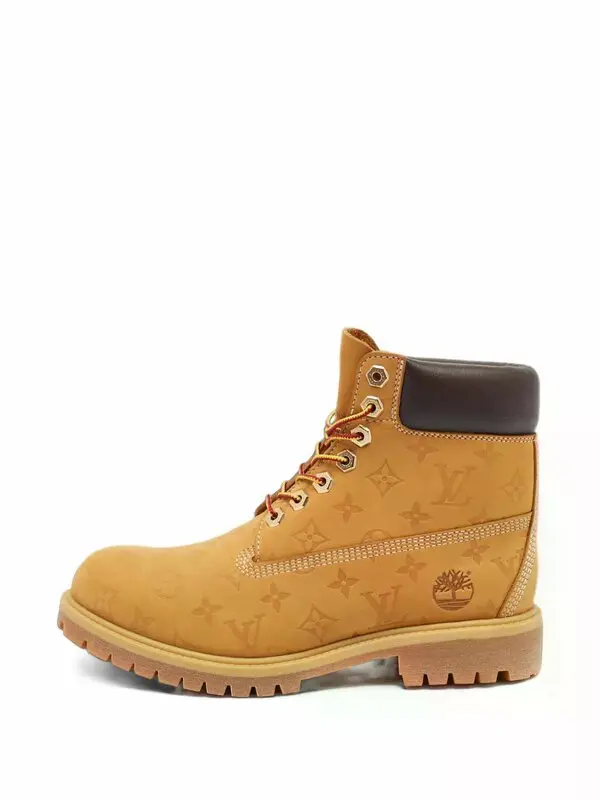 LOUIS VUITTON X Timberland Monogram Nubuck Leather Combat Boots