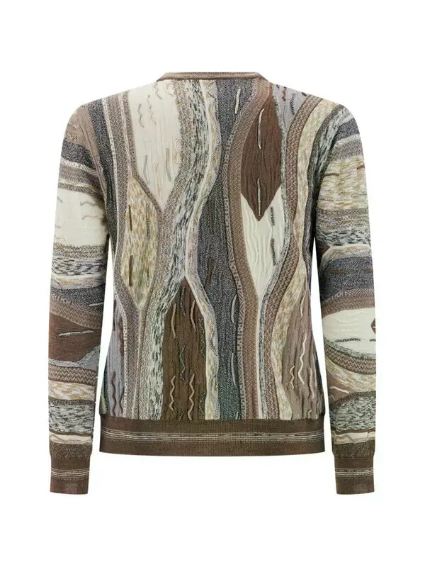 LORENZONI Chunky-knit Patchwork Sweater